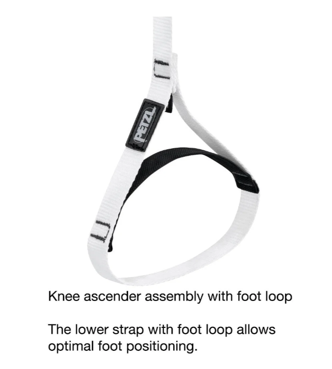 Petzl Knee Ascent Loop Assembly D022DA00 & Rep Lower Strap D022FA00 ...